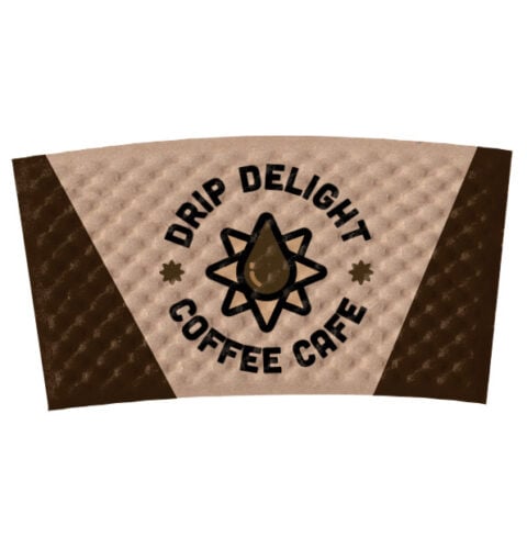 Custom Kraft Coffee Sleeves - Full-Wrap Printing | Your Brand Cafe®