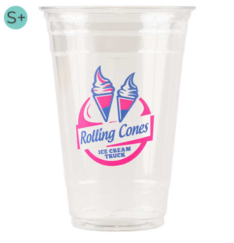 Custom 20 oz Plastic Cups - Just Add Your Logo | Your Brand Cafe