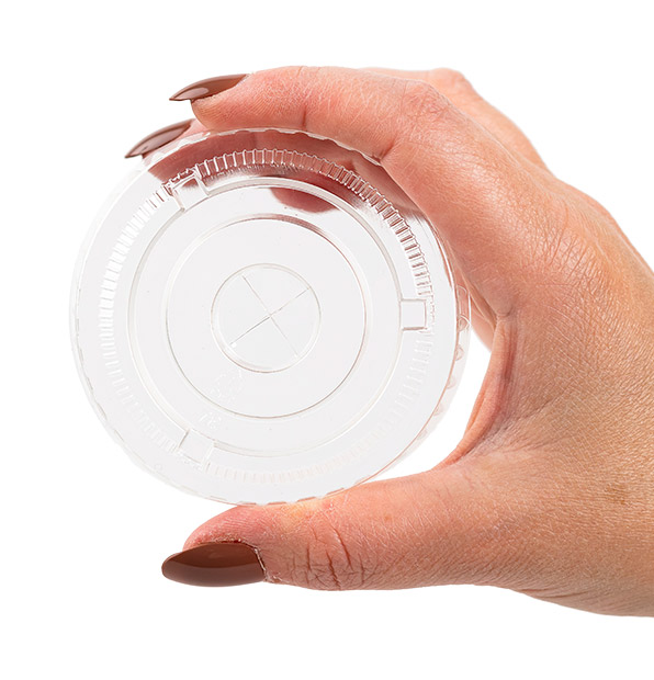 Reliance™ 8-10oz Flat Plastic Lids for Plastic Cups | YBC Supply